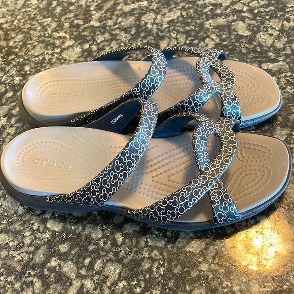 CROCS | Shoes | Crocs Womens Disney Blackmeleen Twist Sandals Mickey ...